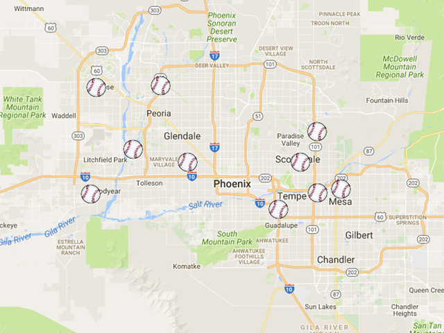 2017 Cactus League Spring Training: Valley stadium map - ABC15 Arizona